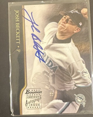 2002 BOWMAN BA-JB JOSH BECKETT PACK CERTIFIED AUTOGRAPH AUTO CARD Nice ...