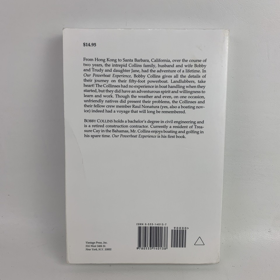 Our Powerboat Experience Paperback Book Signed Copy By Bobby Collins ...