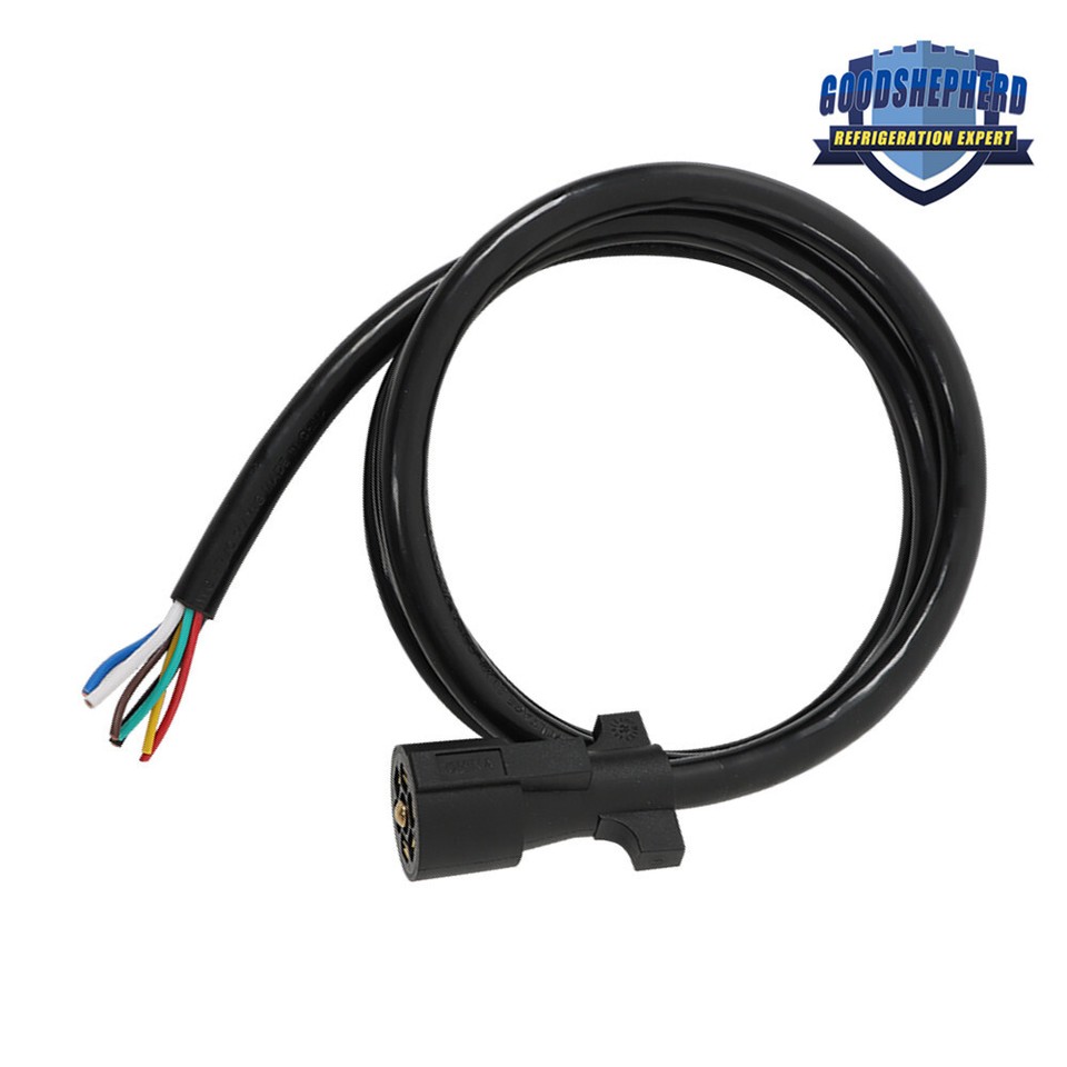 7Pin 7Way Trailer Cable Cord Wire Harness Plug Connector RV Truck 6-7-8 ...