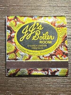 Vintage Matchbook JJ's Broiler Room Kauai Hawaii Waipouli Coconut ...