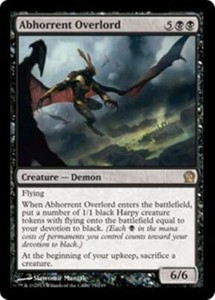 ABHORRENT OVERLORD Theros MTG Black Creature — Demon RARE | eBay