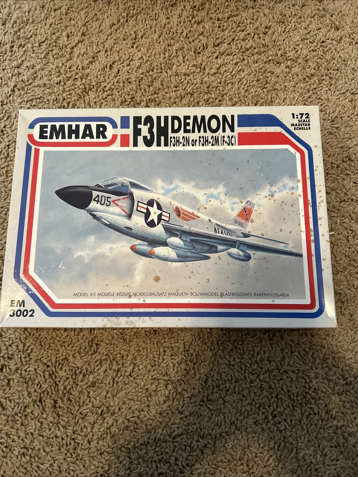 EMHAR EM3002 Demon F3H -2N or F3H-2M 1/72 Scale Model Kit, Open Box ...