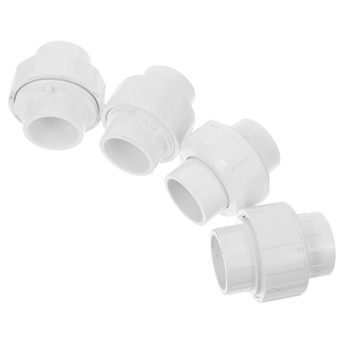 4pcs Pvc Union Coupling Pipe Fitting Connector Adapter For Irrigation ...