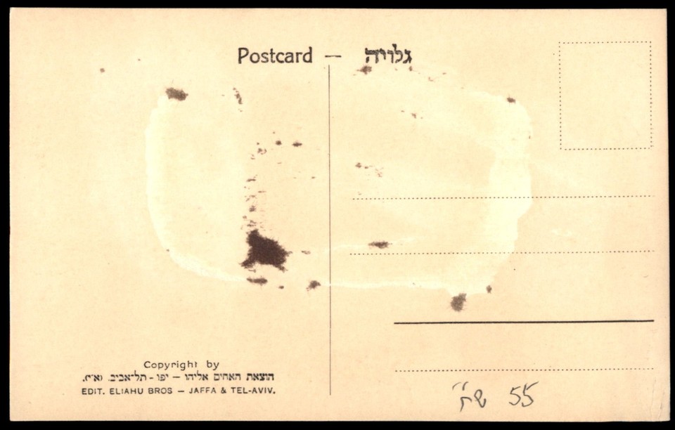 Judaica Palestine Old Postcard Jewish Synagogue Petach Tikva By Eliahu ...