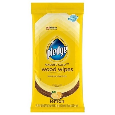 Pledge Expert Care Wood Wipes Lemon Scented 24's | eBay UK