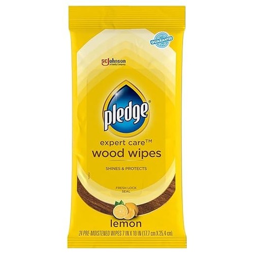 Pledge Expert Care Wood Wipes Lemon Scented 24's | eBay UK