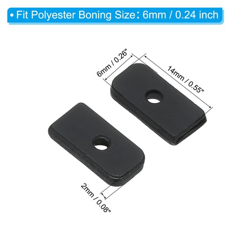 14mm Silicone End Caps, 200Pcs Collar Corset Spiral Boning Tips, 2 Size ...