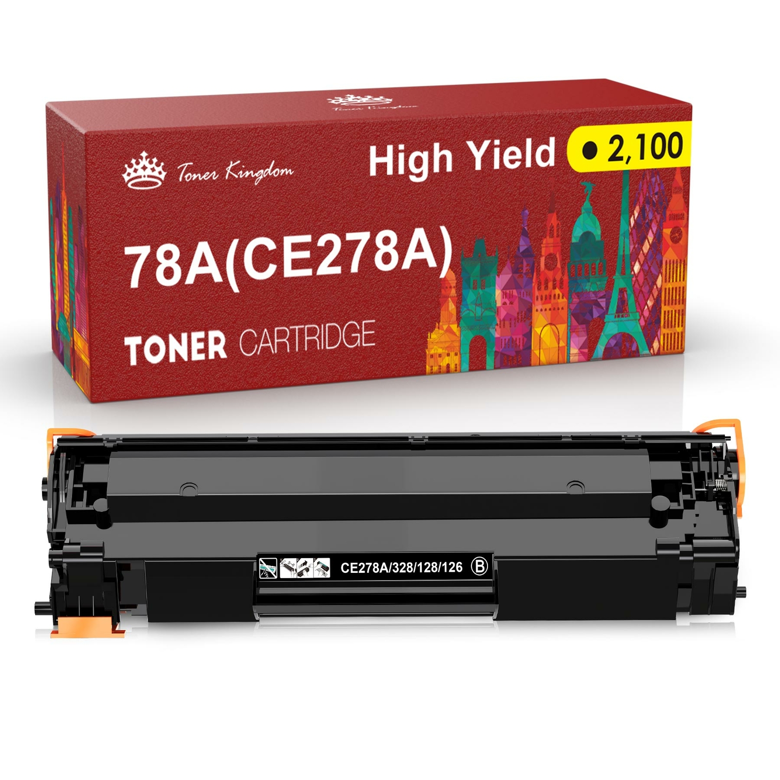 Toner Kingdom CE278A Compatible Toner Cartridge Replacement for HP 78A ...