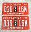 Florida Apportioned License Plate Tag # B36 16M Semi Truck Rig Vehicle ...