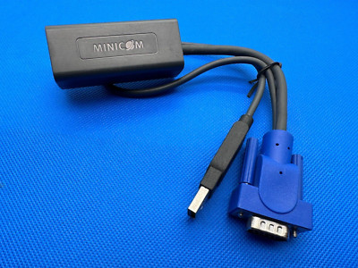 MINICOM 1SU51079/R REV 2.4 USB ETHERNET SMART KVM ADAPTER MODULE DONGLE ...