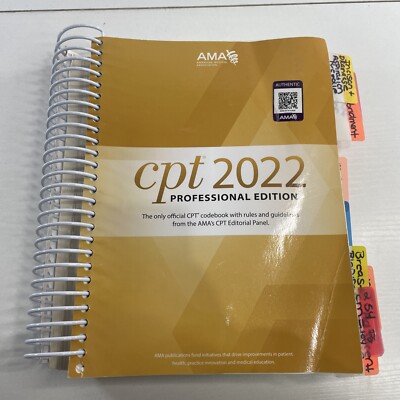 CPT 2022 Professional Edition - Official CPT codebook with Rules and Guidelines 9781640160873| eBay