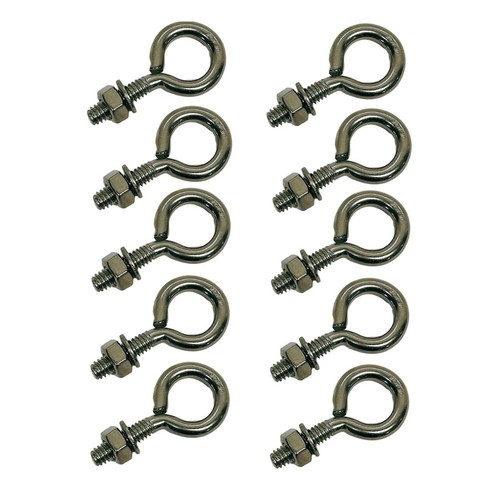 Marine Stainless Steel T316 Turned Eye Bolt Washer WLL 50 Lbs 1/4" x 1 ...