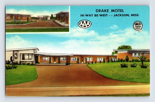 Postcard Mississippi Jackson MS Drake Motel 1950s Unposted Chrome | eBay