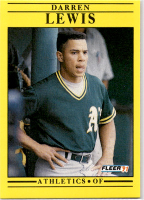 1991 Fleer - #15 Darren Lewis | eBay