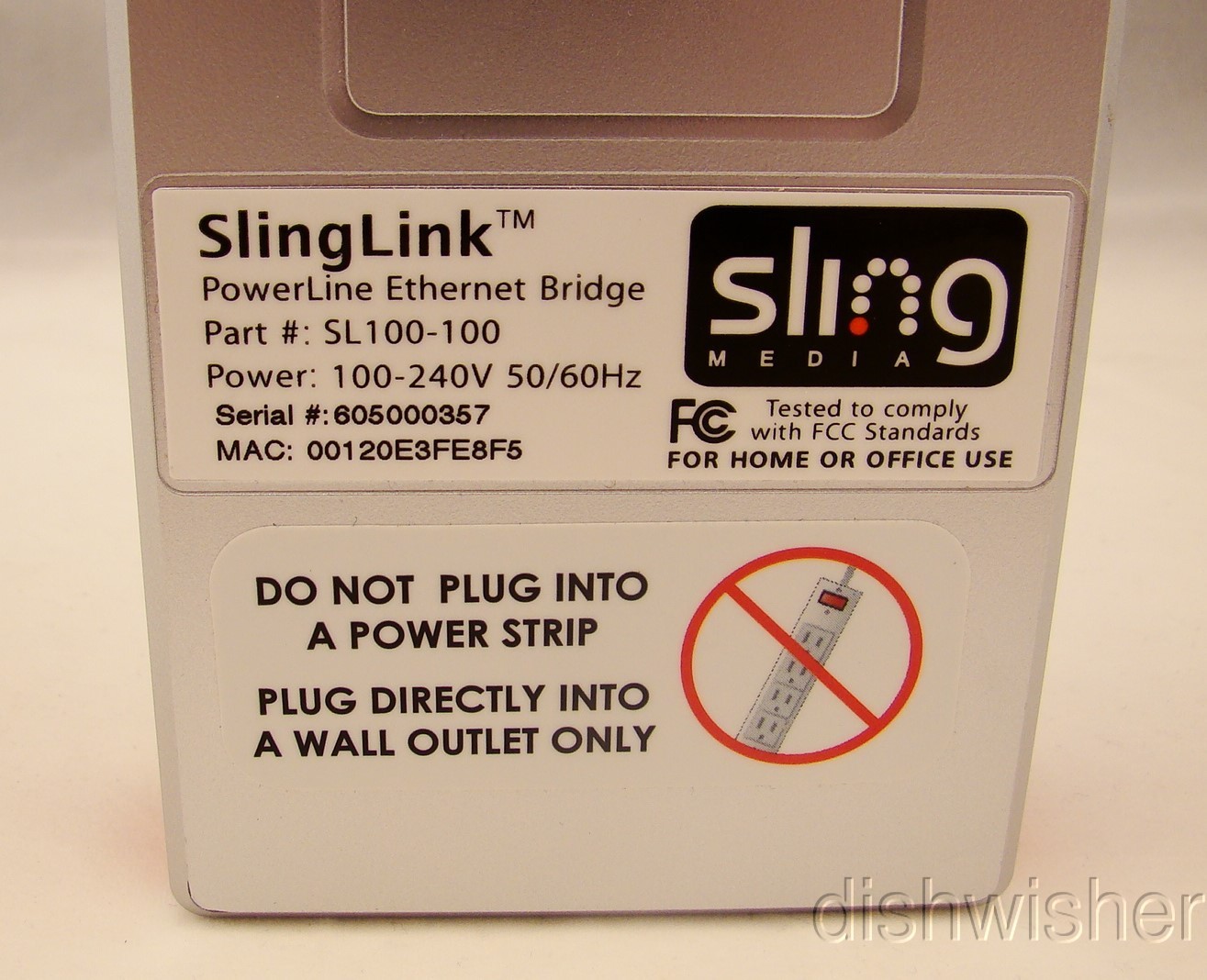 Sling Media SlingLink PART# SL100-100 PowerLine Ethernet Bridge | eBay