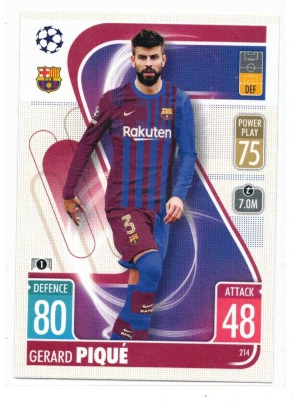2021-22 TOPPS MATCH ATTAX UEFA Gerard Pique card #214 | eBay