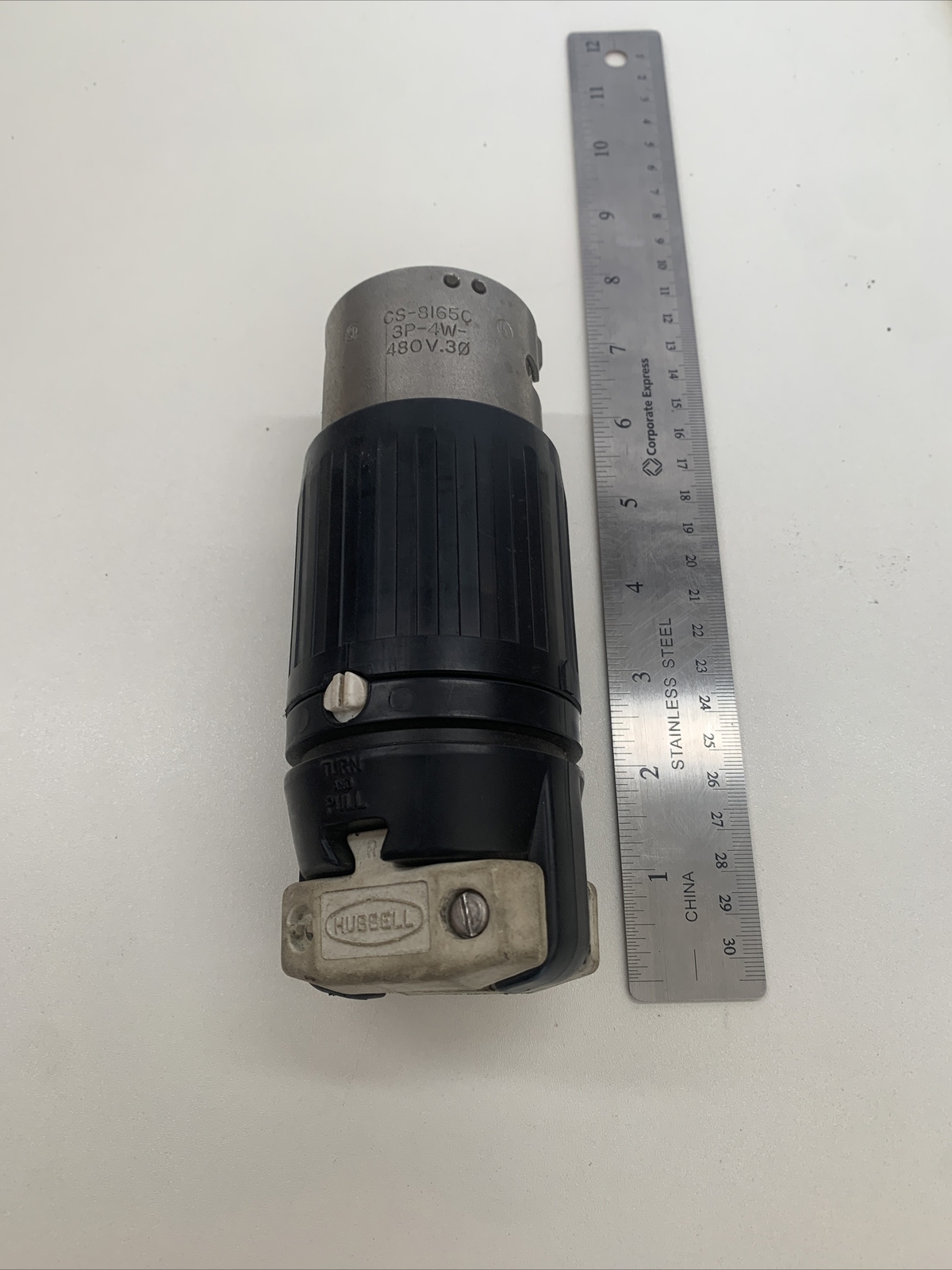 Hubbell CS8165C Locking Devices, Twist-Lock,50A 3-Phase 480V AC, 3-Pole ...