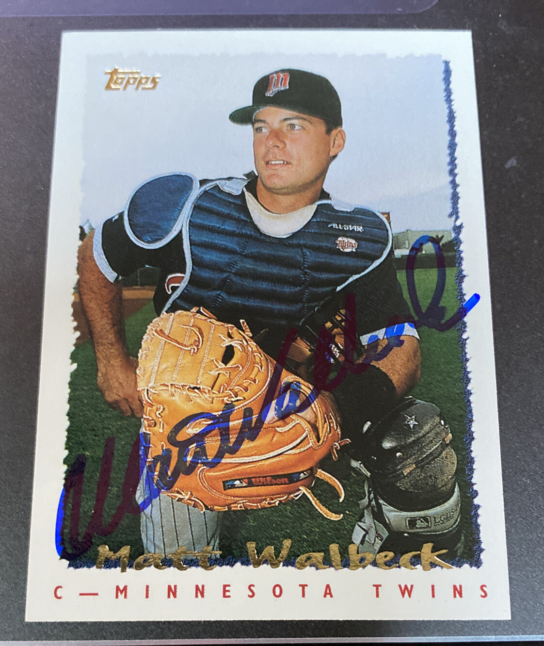 1995 Topps Matt Walbeck Autographed Signed Baseball Card Minnesota ...