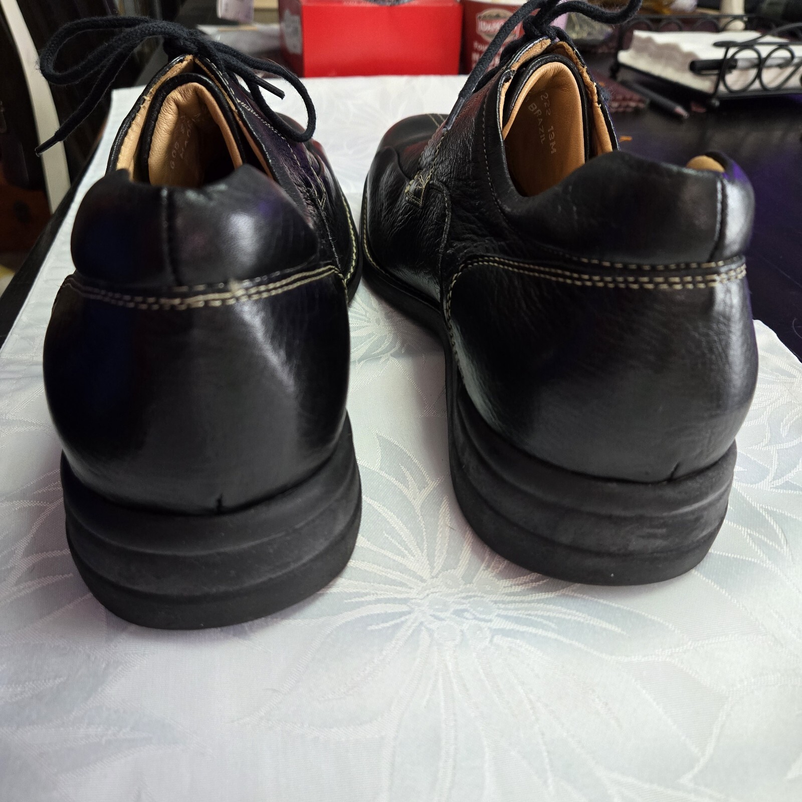 Johnston & Murphy Mens Size 13M Shuler Bicycle Toe Black Oxford Shoe ...