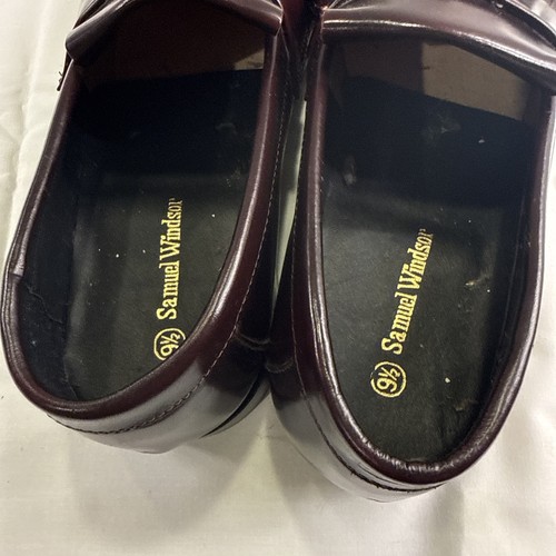 Samuel Windsor burgundy leather tassel loafers UK 9.5 EU43 mod ska new ...