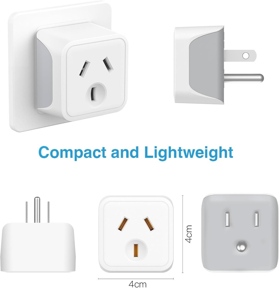 Pack of 2 AU to USA Power Adapter Travel Adapter US Travel Power Plug ...