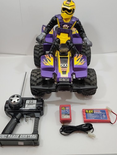 EZtech Remote Control 27MHZ 500 Power Sport ATV RC Quad 15" 4-Wheeler ...