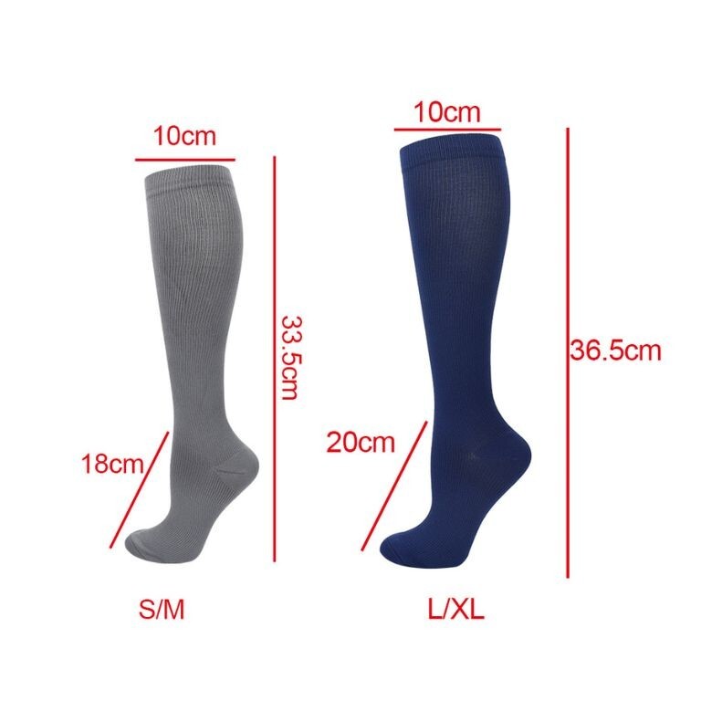 NHS Compression Flight Sock Travel Anti Swelling Fatigue Sport Support ...
