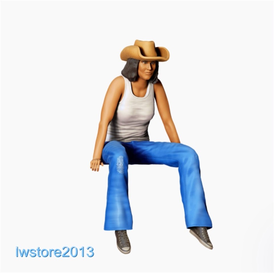 1/64 1/87 1/43 1/18 1/24 Cowboy Man Girl Scene Miniatures Figures Model ...