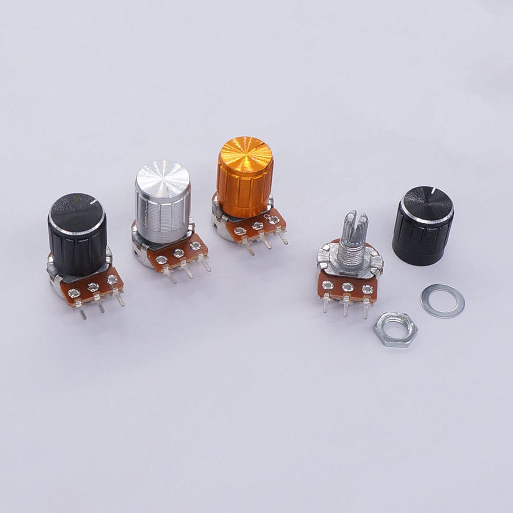 60PCS Potentiometer Kit B5K 10K 20K 50K 100K Ohm Linear Taper rotary ...