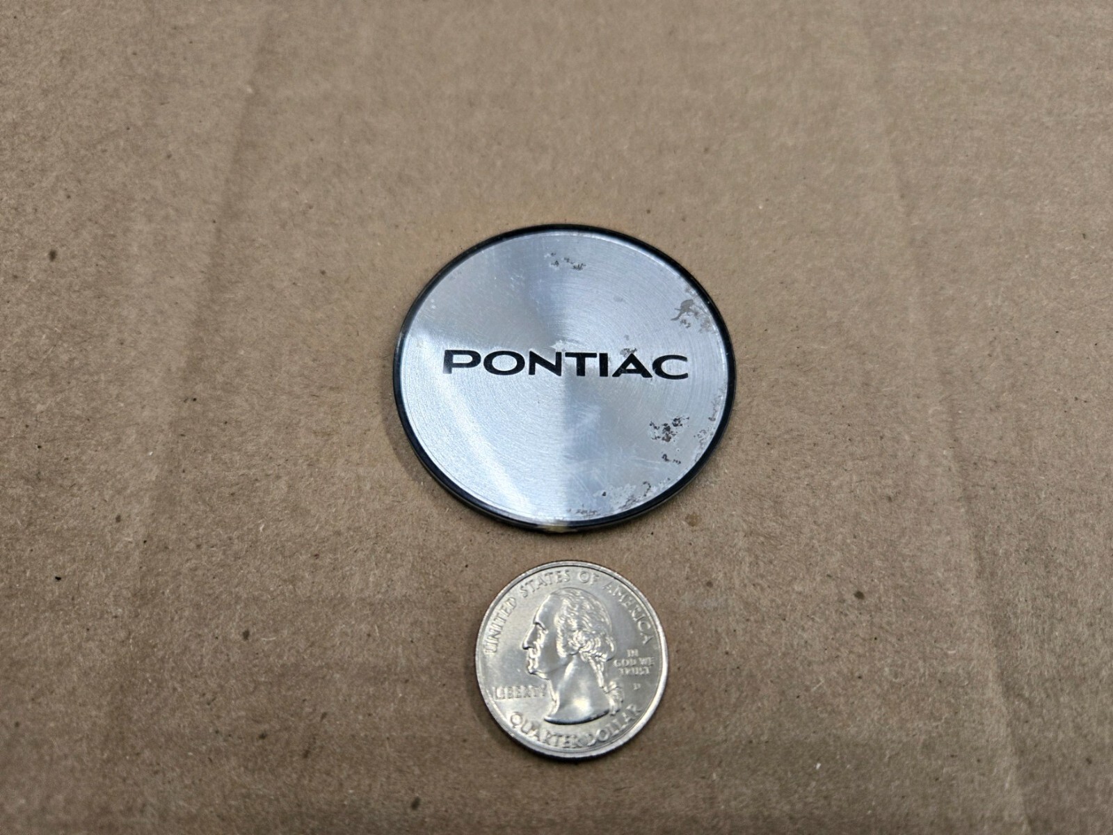 Pontiac OEM Machined Thin Metal 2" Vintage Emblem Badge Logo Nameplate ...
