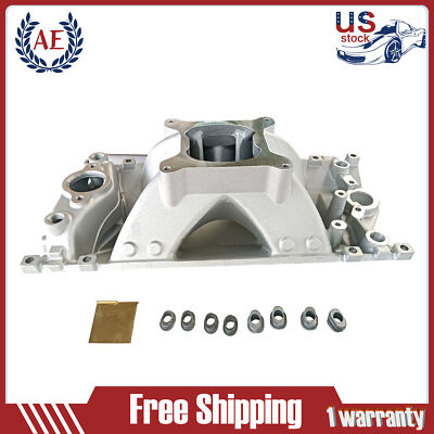 SBC Chevy High Rise Aluminum Vortec Single Plane Intake Manifold 350 | eBay