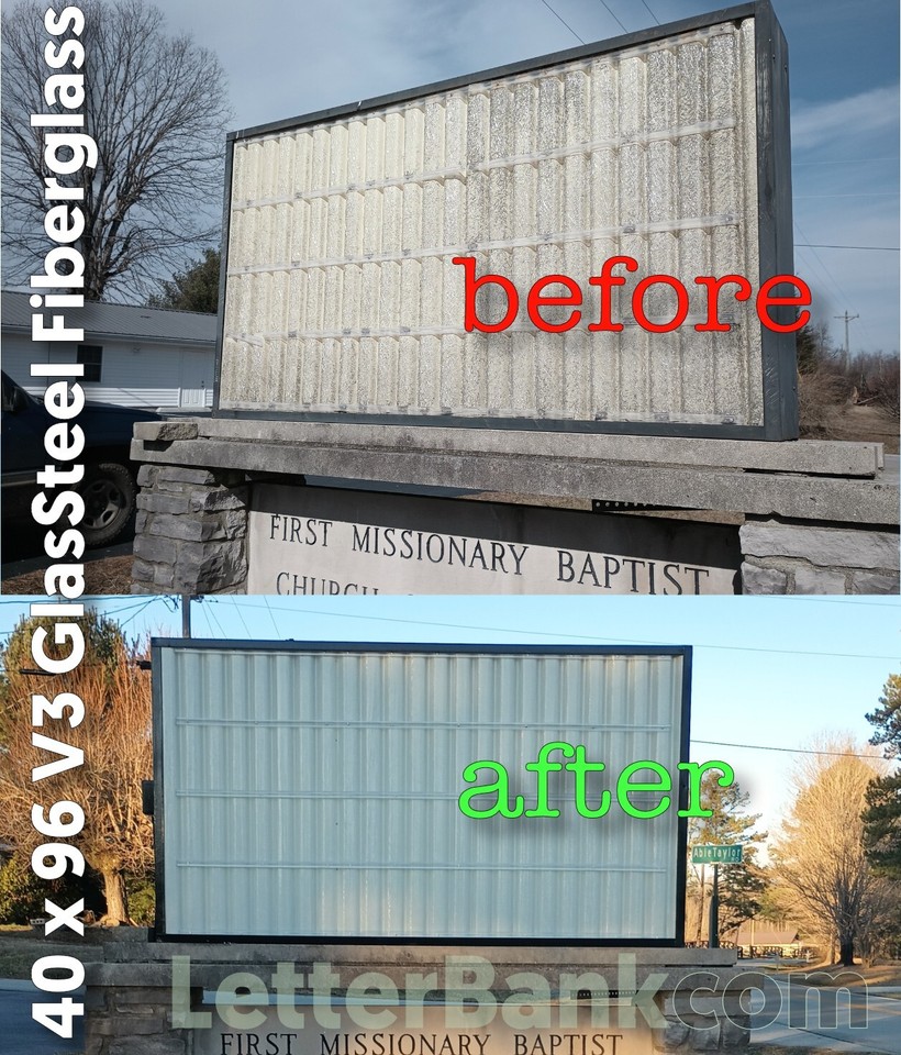 NEW Replacement plastic sign faces 40" tall x 8 feet wide V3 by ...