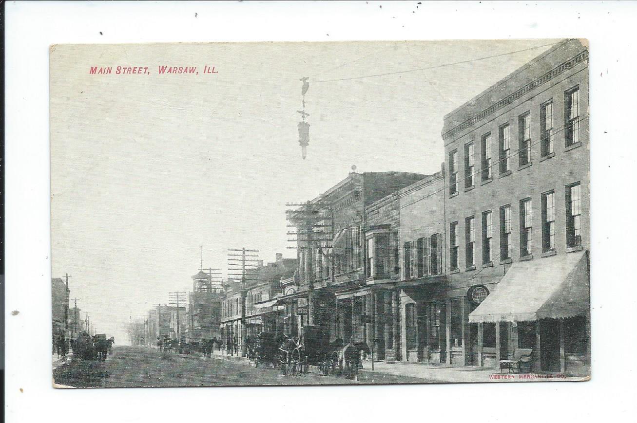 Postcard Post Card Warsaw Illinois Ill Il Main Street | eBay