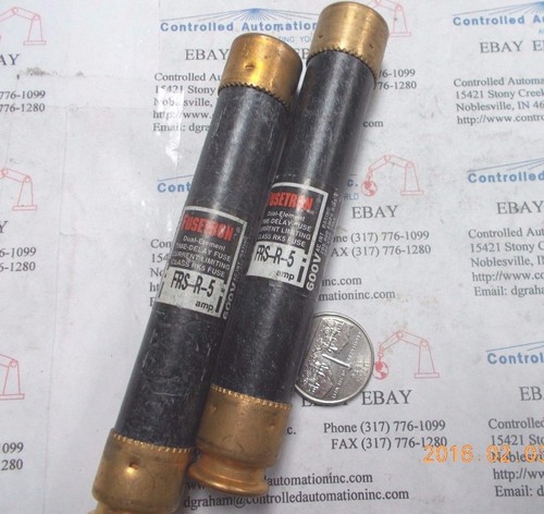 Bussmann Fusetron Fuse, FRS-R-5/FRSR5, Dual Element, Time Delay, 600V ...