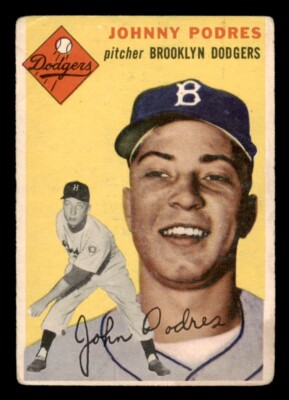 1954 Topps Baseball #166 Johnny Podres GD *g1 | eBay