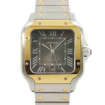 Cartier Santos de LM Combi W2SA0030 Men's Watch Date Grey K18YG ...