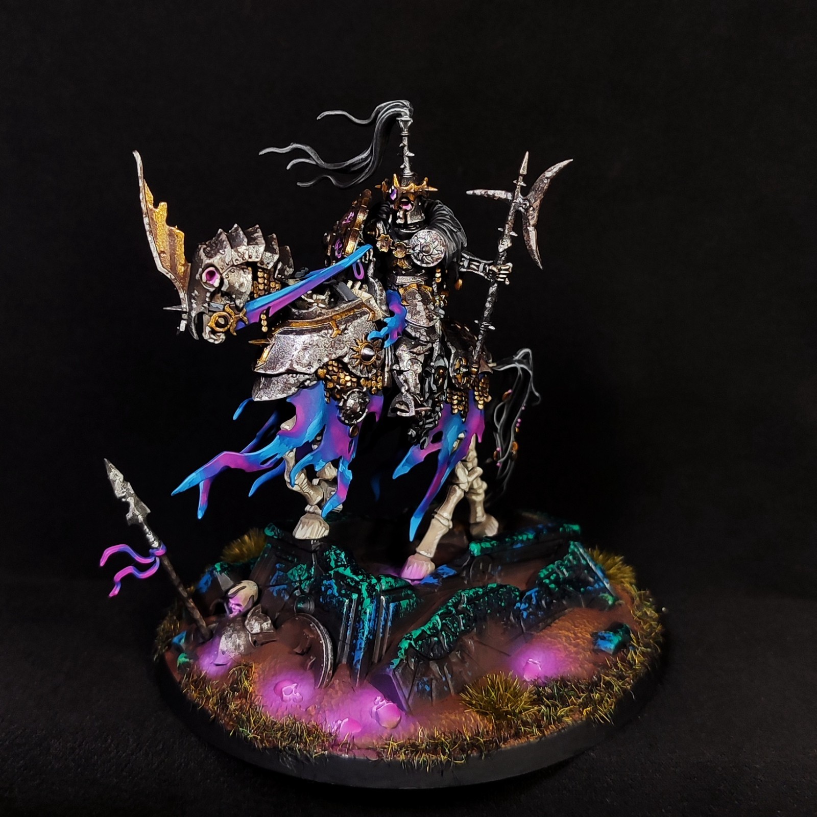 Wight King/Lord on Skeletal Steed painted Warhammer AoS Soulblight ...