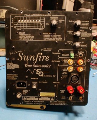 SUNFIRE True Subwoofer EQ Solitaire 12 ( MAIL IN REPAIR SERVICE ONLY ) | eBay