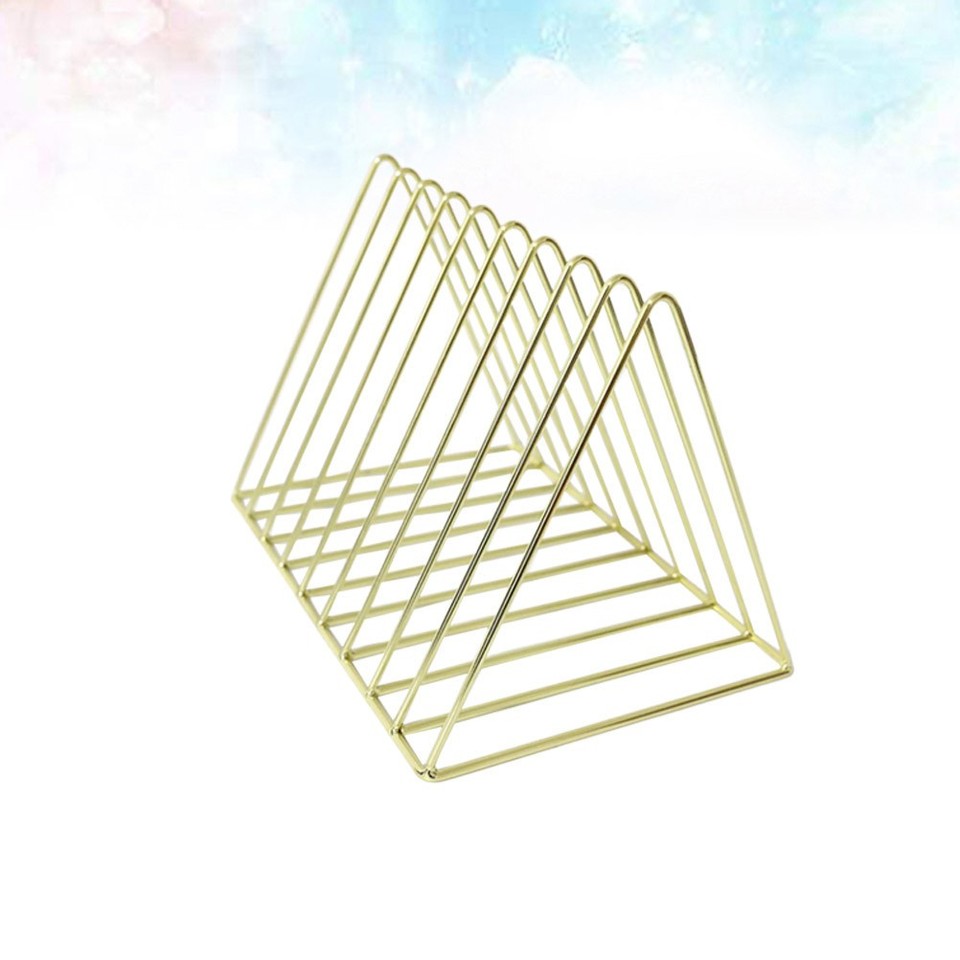 1pc 9 Grids Triangle Nordic Style Letter Holder Book Organizer Wrought ...