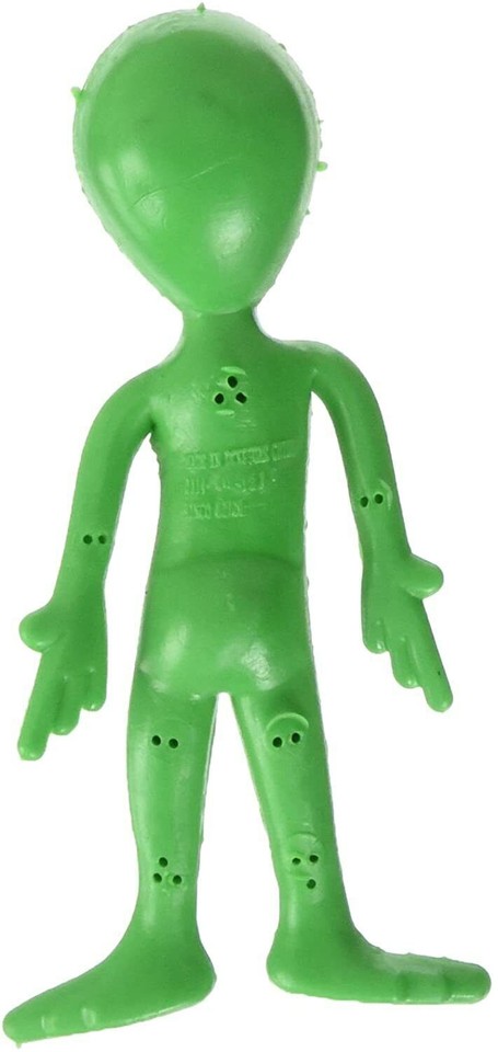 12 Bendable Green Alien Action Figure Outer Space Rubber Toys - Area 51 ...