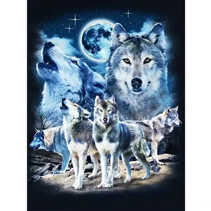 Wolf Coming Out Of The Moon
