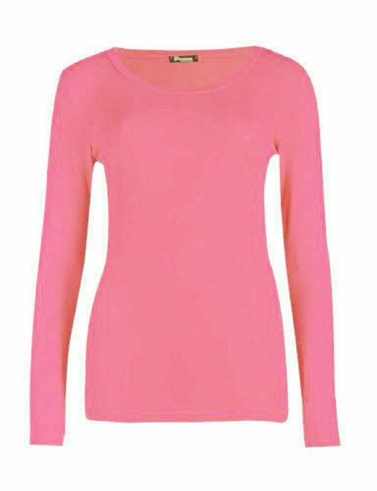 New Girls Long Sleeve Top Kids Plain All Colour Tee Tops T-Shirt Age 2 ...