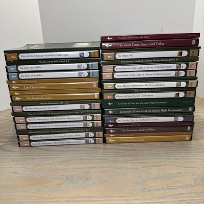 Lot Of 16 Different Subject The Great Courses - 56 DVDs & 16 Guidebooks ...