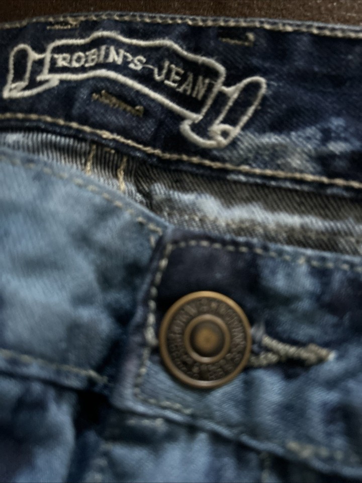 Robin Motor Flap Pocket Studded Rhinestone Robin's Jeans Size 36 Pants ...