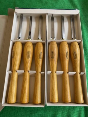Set of 6 MARPLES M1001 WOOD TURNING TOOLS Chisels bY BAHCO TOOLS ...