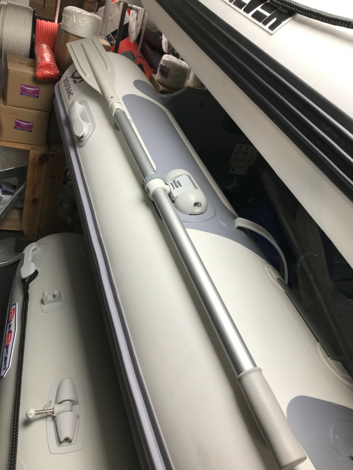 ZODIAC OAR ROWLOCK CLIP ALUMINIUM Inflatable Boat Oars COMPLETE SET ...