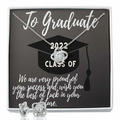 Graduation Gift Earring Necklace Set, To Graduate 2022, Graduation ...