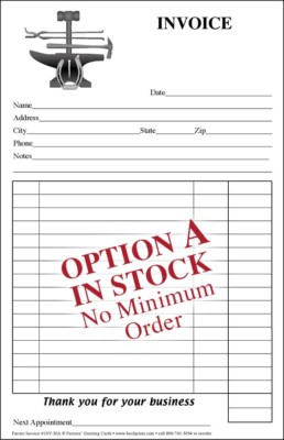 Farrier Carbonless Invoice Pad Horseshoer Blacksmith Hoofcare Receipt ...