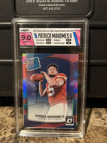 2017 Donruss Optic - Rated Rookie Pink Prizm #177 Patrick Mahomes II ...