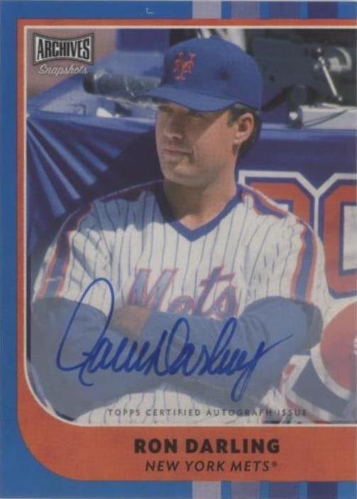 2021 Topps Archives Snapshots - Ron Darling #6 Blue Border Autographs ...